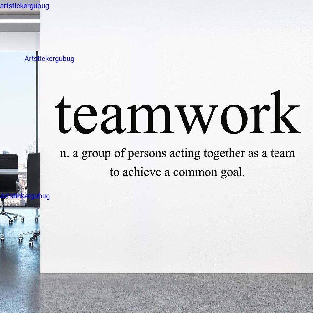 Jual Sticker Teamwork Quote Office Wall Decal Team Work Quotes Office ...