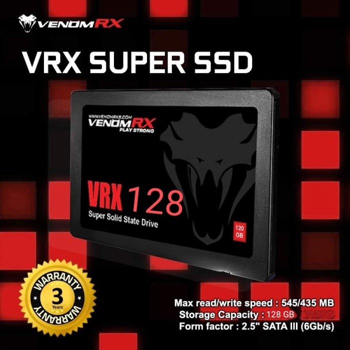 Jual VenomRX SSD VRX 128GB Venom RX SATA III - 128GB | Shopee Indonesia