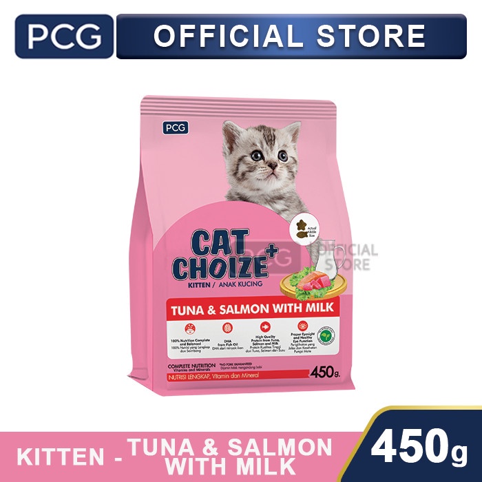 Jual Cat Choize Plus Dry Cat Food Kitten Tuna & Salmon with Milk Flavor ...