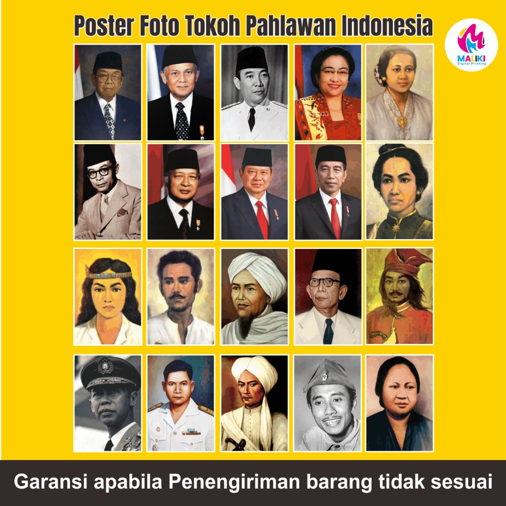 Jual Poster Tokoh Pahlawan & Presiden Indonesia JDM | Shopee Indonesia
