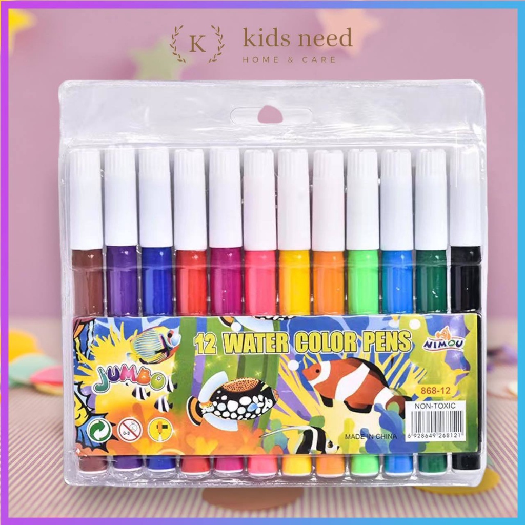 Jual Spidol 12 Warna Set Murah/Colouring Marker Pencil/Spidol Warna ...