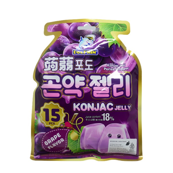 Jual DOLPHIN GRAPE KONJAC JELLY 300 G | Shopee Indonesia