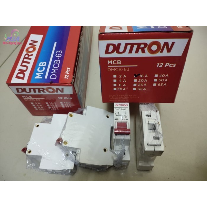 Jual MAJ MCB DOMAE DUTRON 1 PHASE CIRCUIT BREAKER C16A 16A 16 AMPERE ...