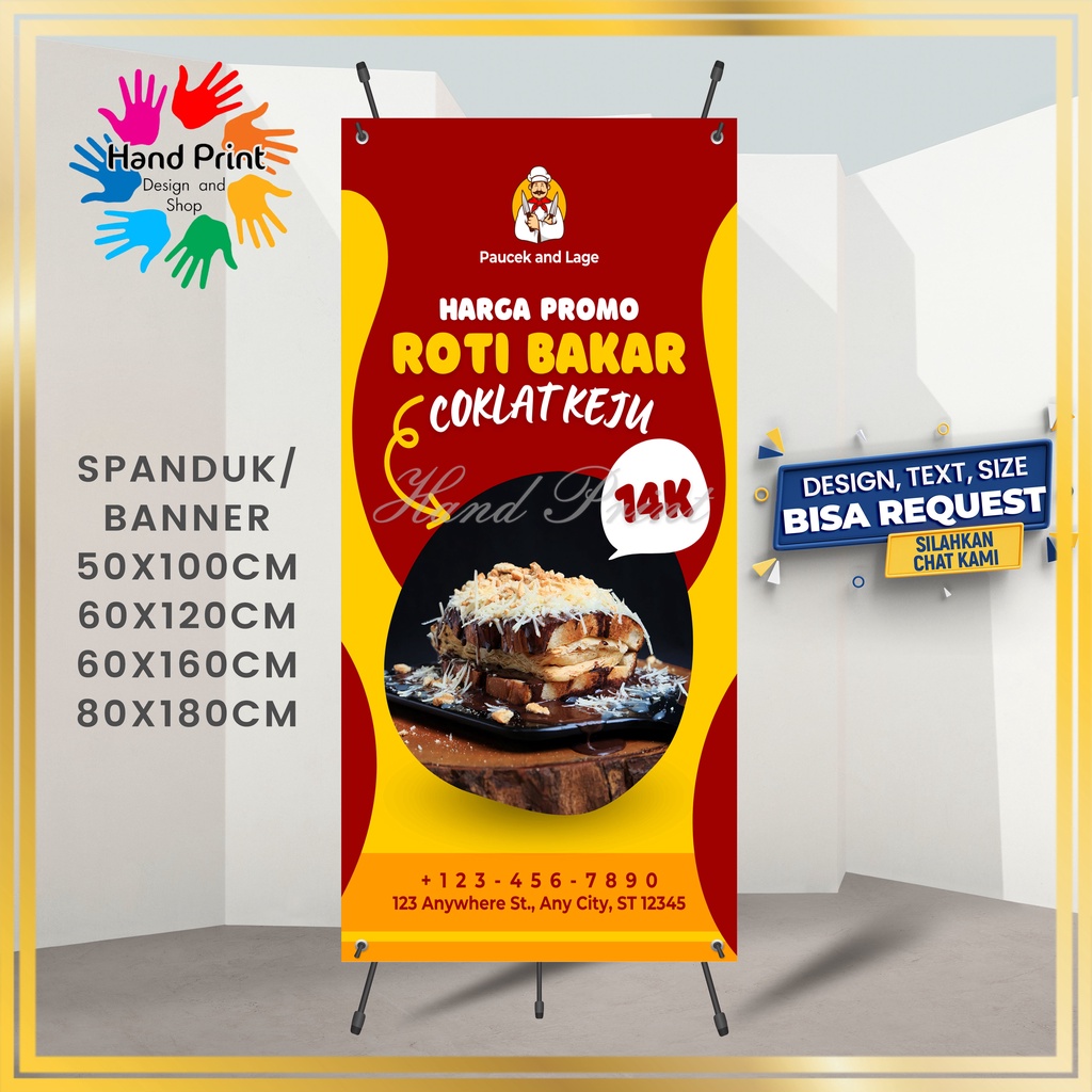 Jual SPANDUK / BANNER / MMT Roti Bakar Sandwitch Keju Coklat Buat ...