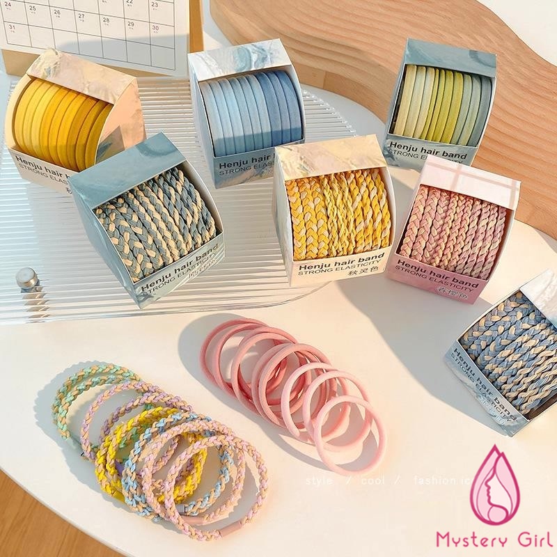 Jual 10 isi Wanita Ikat Rambut Elastis Model Kabel Gaya Korea Untuk ...