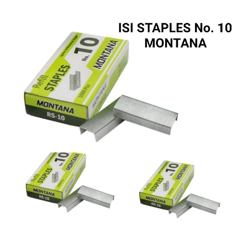 Jual Isi Staples / Refill Staples Kecil Murah No. 10 Montana RS. 10 ...