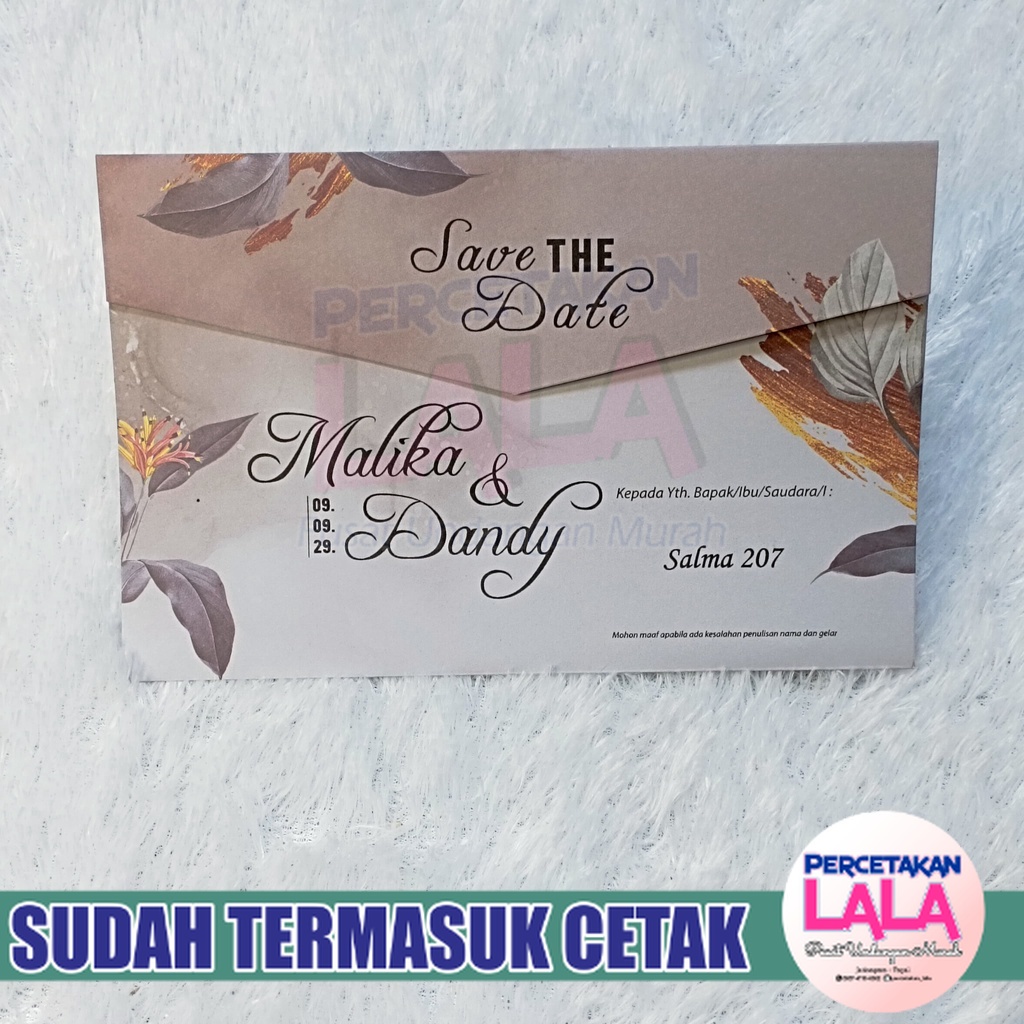 Jual Cetak Undangan Pernikahan Semi Amplop Seri Salma 207 Sudah Cetak ...