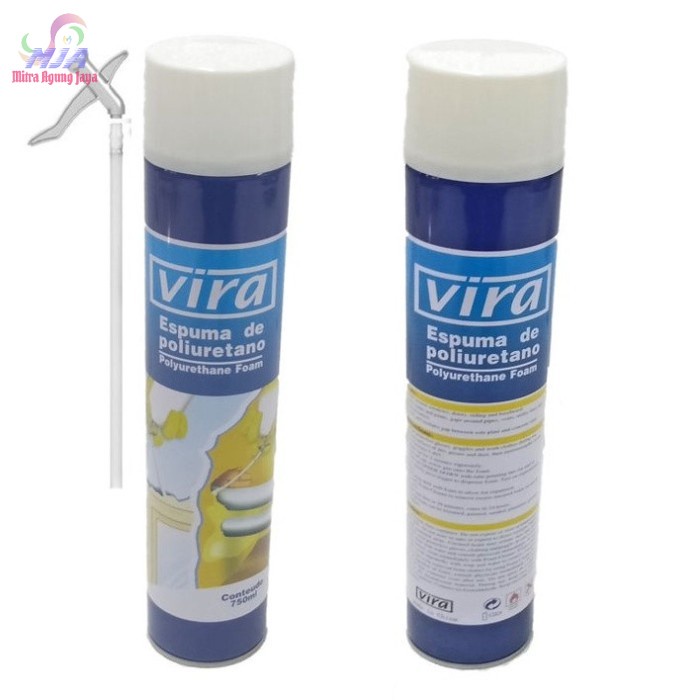 Jual PU FOAM SPRAY 750 ML PEREKAT LUBANG VIRA Polyurethane Foam Lem ...