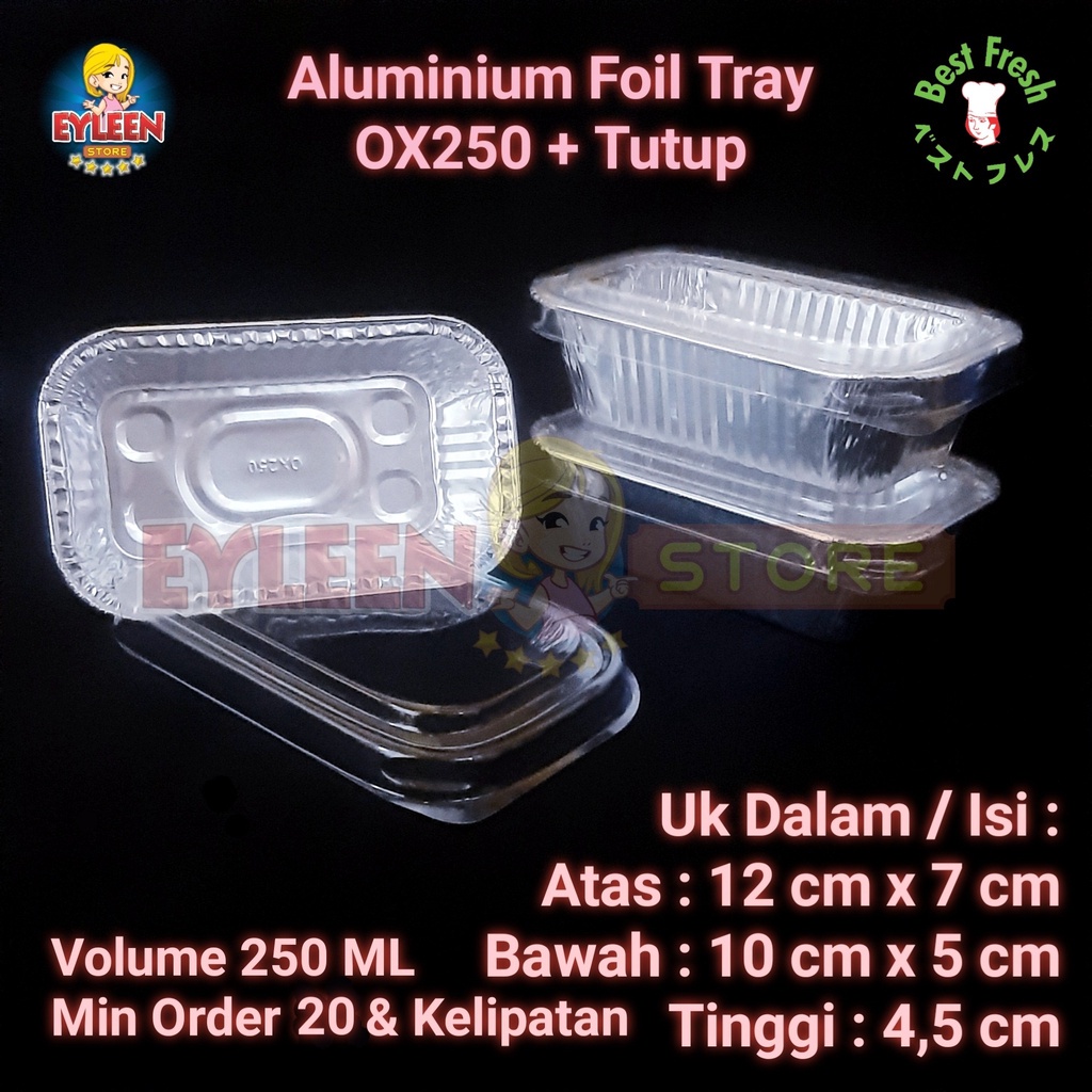 Jual Aluminium Foil Tray OX250 / OX 250 + Tutup | Shopee Indonesia