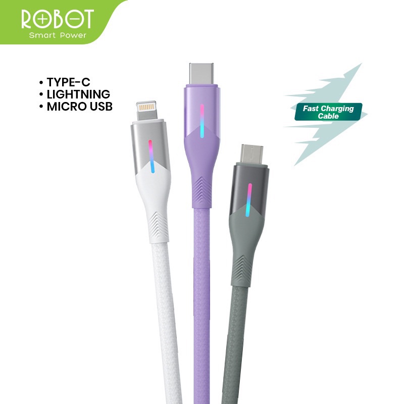 Jual Kabel Data ROBOT RFM100 / RFL100 / RFC100 Type C Micro USB ...