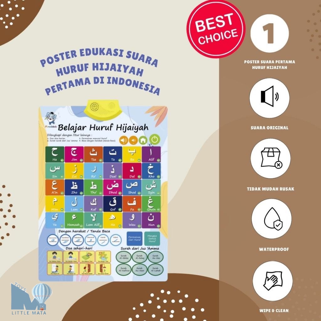 Jual Poster Digital Hijaiyah - Mengaji/Edukasi/Aktifitas Bersuara Anak ...