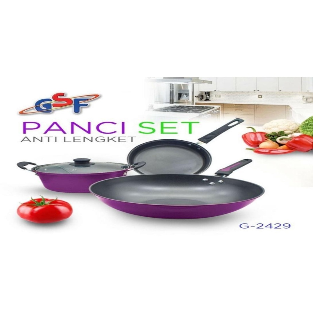 Jual PANCI SET 4PCS TEFLON SERIES WARNA GSF G-2429 | Shopee Indonesia