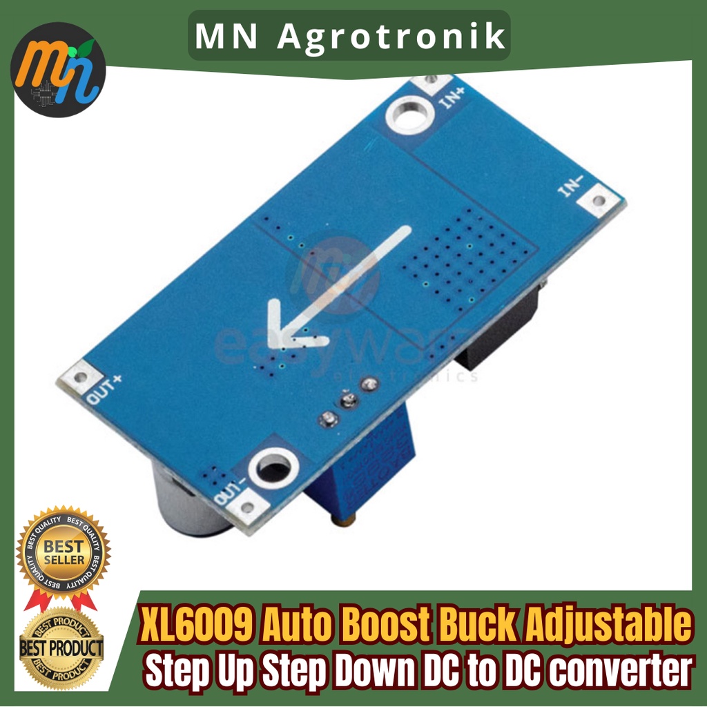 Jual XL6009 Auto Boost Buck Adjustable Step Up Step Down DC to DC converter | Shopee Indonesia