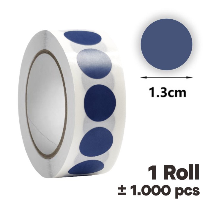Jual Sticker Dot Marker Warna Bundar Polos diameter 1,3 cm / 1,9 cm ...