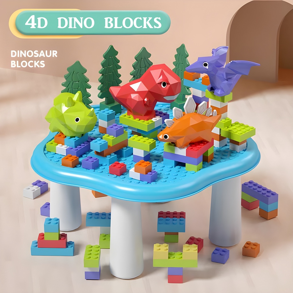 Jual Toy Studio Mainan Edukasi Anak Dinosaurus Blocks Meja Balok Susun ...