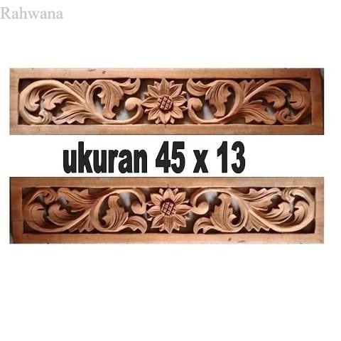 Jual 45 X 13 cm Dekorasi Dinding Ornamen Ukir Tempel Kepingan Loster ...