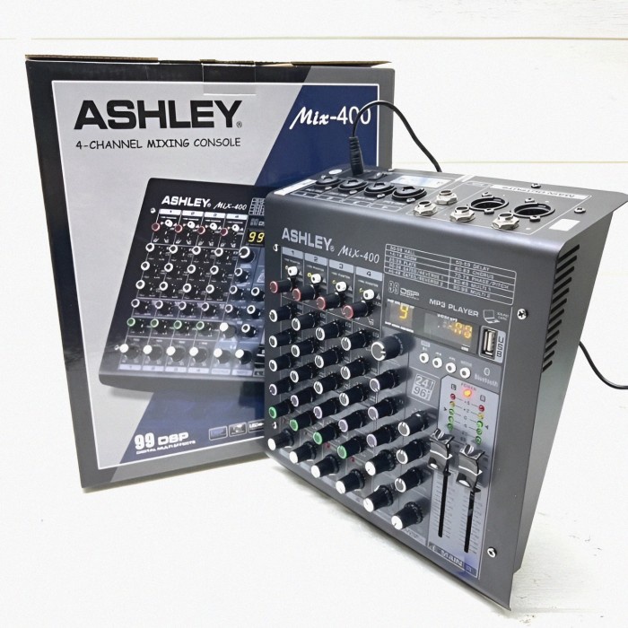 Jual Mikser ASHLEY MIX 400 / Mixer 4 Channel Bluetooth Effect 99DSP Nyess Original | Shopee ...