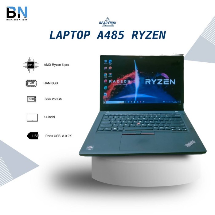 Jual Laptop Gaming Lenovo Thinpad A485 Ryzen Processor AMD Ryzen 5 Pro ...