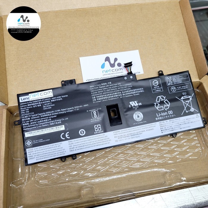 Jual Baterai Laptop Thinkpad X1 Carbon Gen 8 2020 ( L18L4P71 L18C4P71 ...