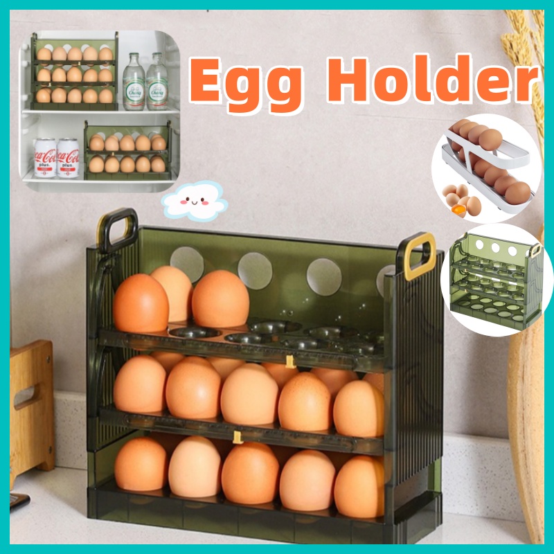 Jual 3 Tier Egg Holder Egg Storage Box 30 Lubang Sekat Tempat Telur ...