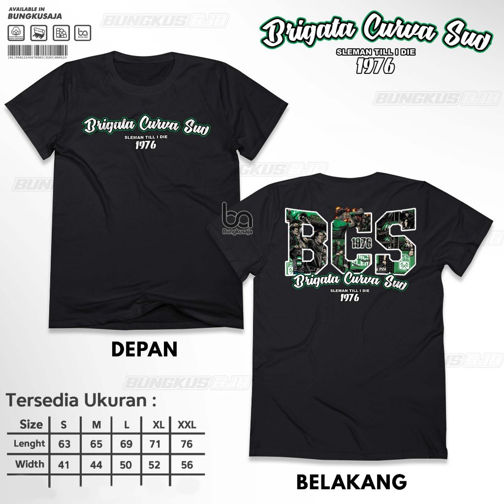 Jual Kaos Ultras BCS PSS Sleman Till Die 1976 - Baju Distro Supporter ...