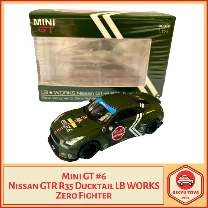 Jual Mini GT 6 Nissan GTR R35 LBWK ZERO Fighter Ducktail LB WORKS ...