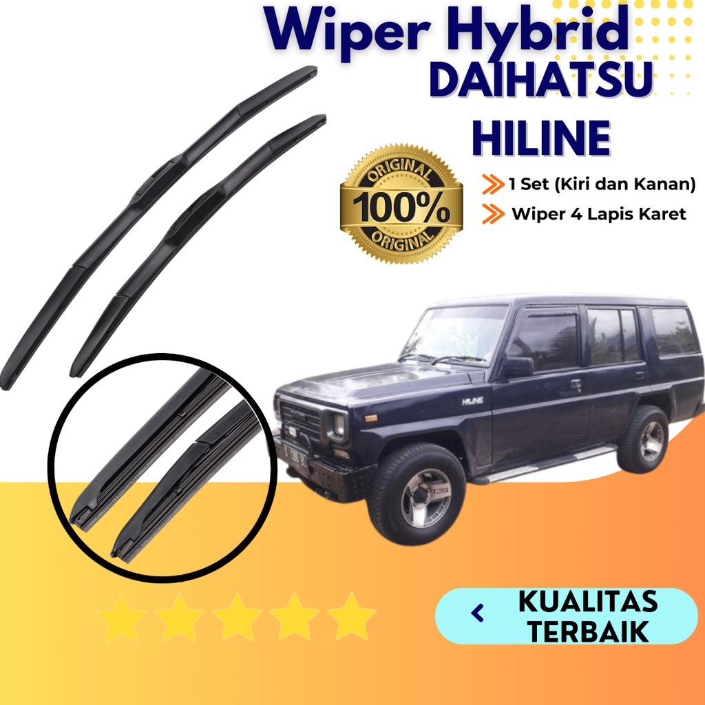 Jual Wiper Hybrid Mobil Daihatsu Hiline 1 Set Kiri dan Kanan Tanpa ...