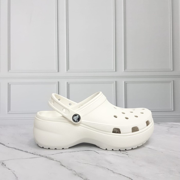 Jual TURUN HARGA!!! Crocs Classic Platform 6cm Women ORIGINAL - White, W5 (36) SENDAL CROCS ...