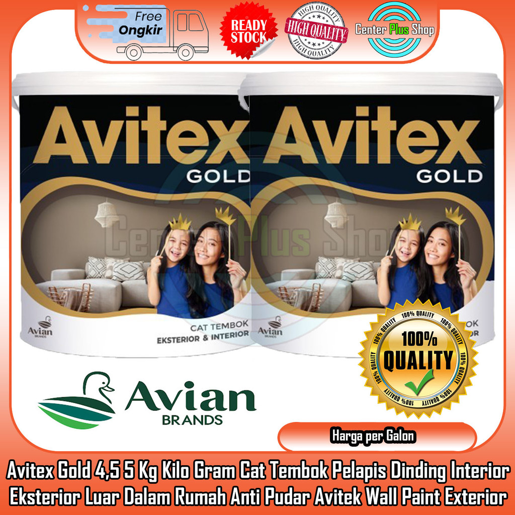 Jual Avitex Gold 5 Kg Avian Brands Cat Tembok Pelapis Dinding Kental ...