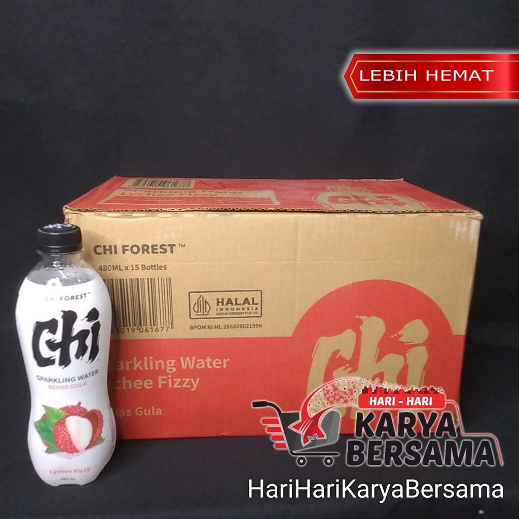Jual MINUMAN RINGAN CHI FOREST SPARKLING WATER LYCHEE FIZZY 15'S X 480ML | Shopee Indonesia