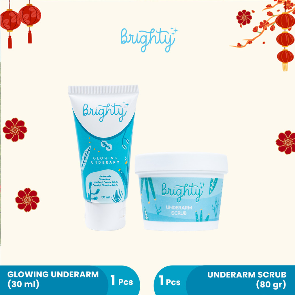 Jual Brighty Glowing Underarm X Underarm Scrub Paket Pemutih Ketiak Dan Selangkangan | Shopee ...