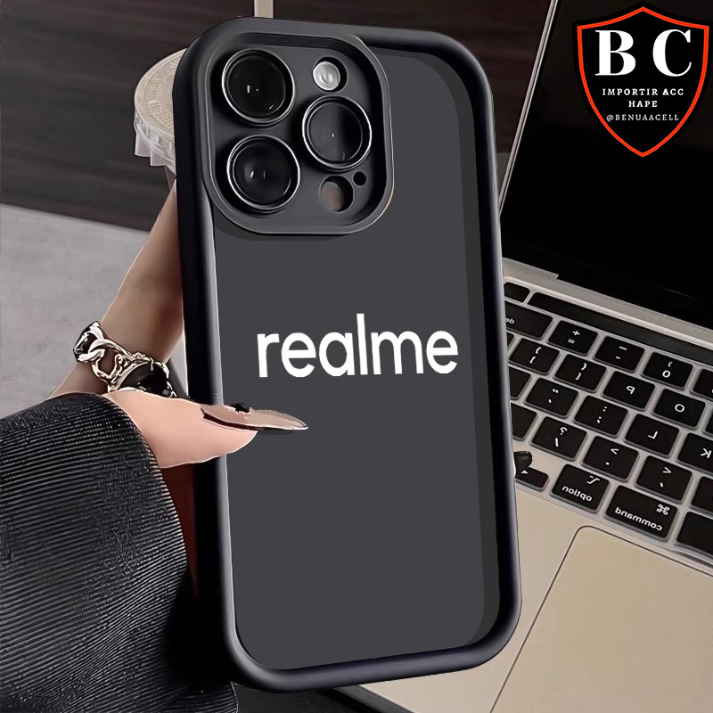 Jual CASE LOGO BRAND HP MATTE ROSE BLACK FOR REALME C75 C75X C67 C65 C63 C61 C55 C53 C51 C51S ...