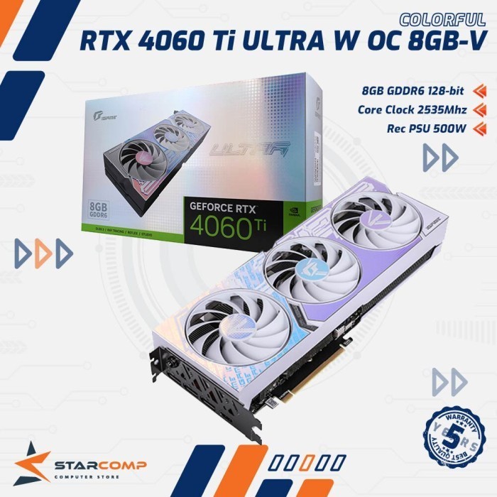 Jual Colorful iGame GeForce RTX 4060 Ti Ultra W OC 8GB-V VGA RTX4060 Ti ...