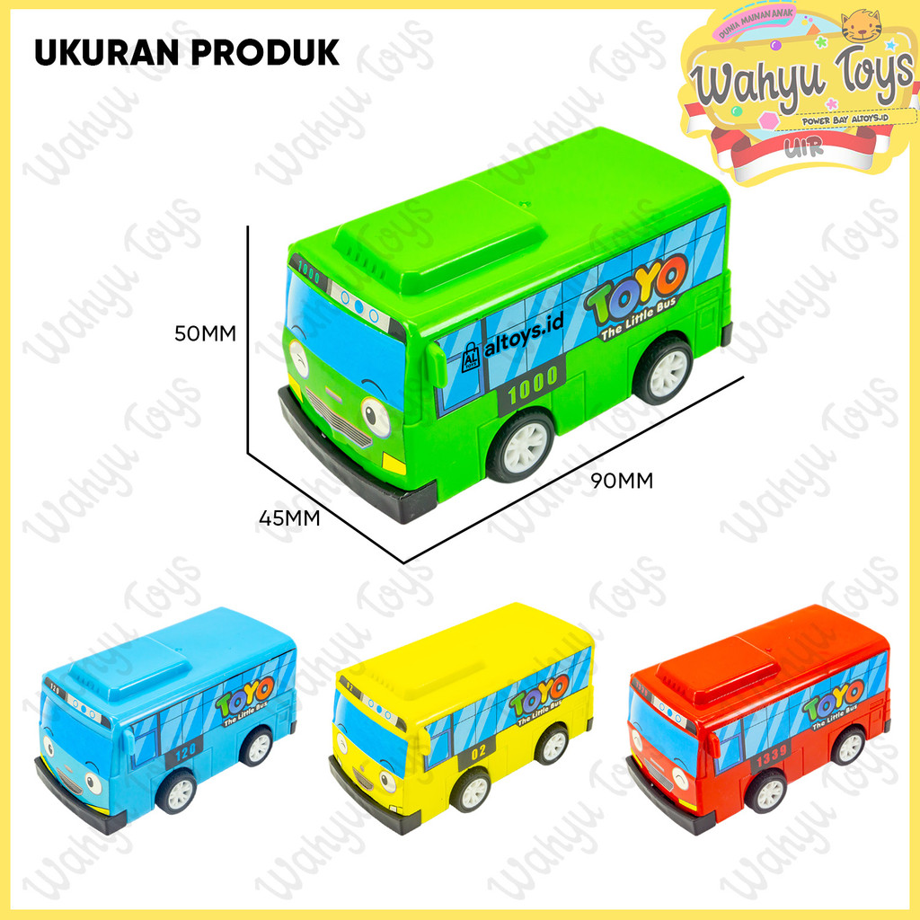 Jual Mainan Anak CowokCewek Balit kendaraan Bis Toyo The Little Bus ...