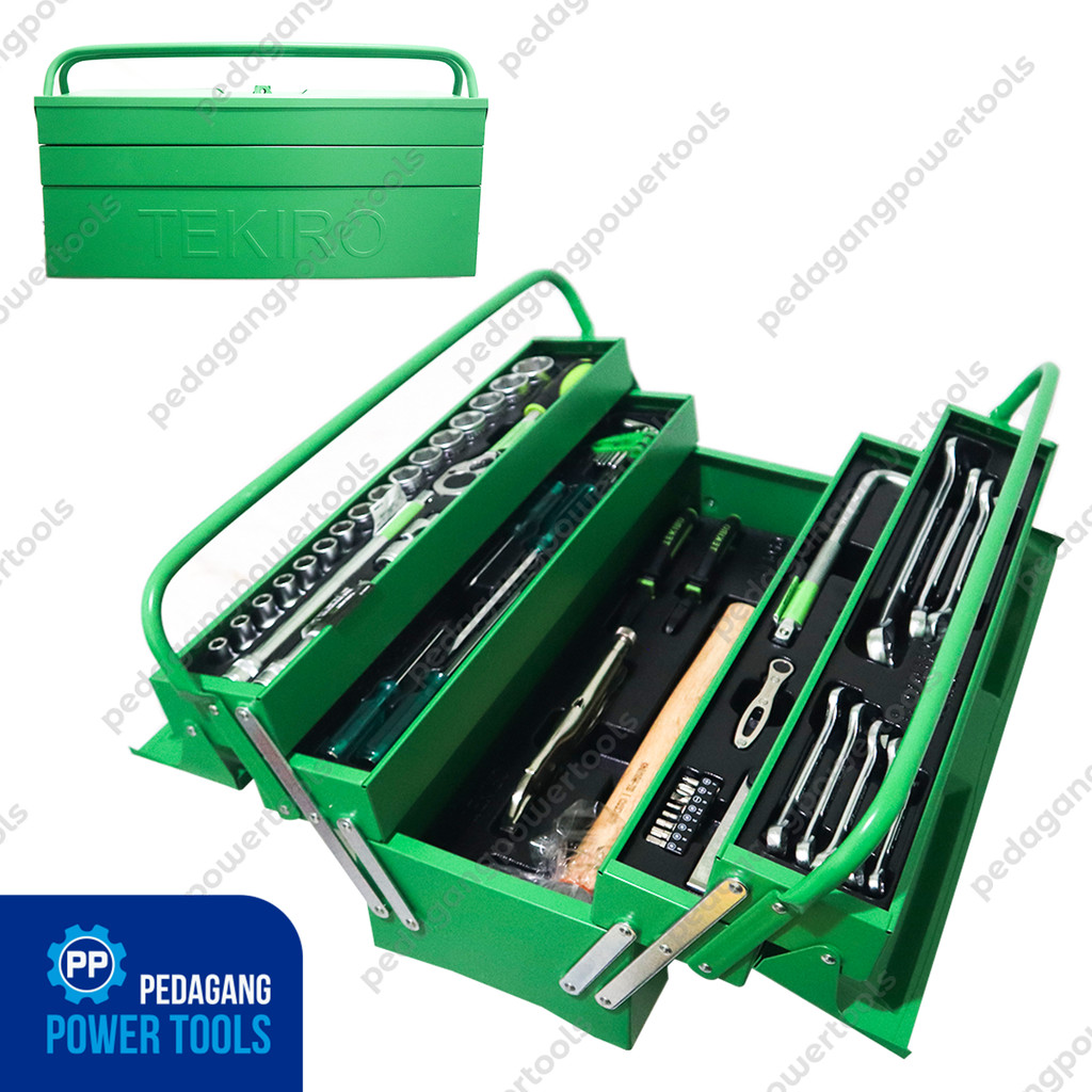 Jual TEKIRO ST-TB1944 Tool Kit Set 72 pcs Mekanik Box Besi Kotak Perkakas Toolkit Kunci Socket ...