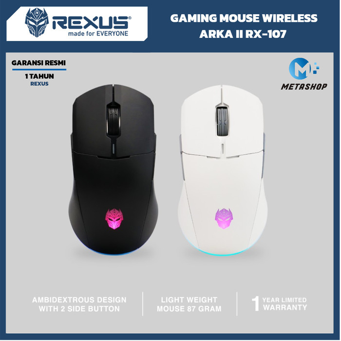 Jual REXUS Arka II RX-107 Mouse Wireless Gaming Dual Connection Wired ...