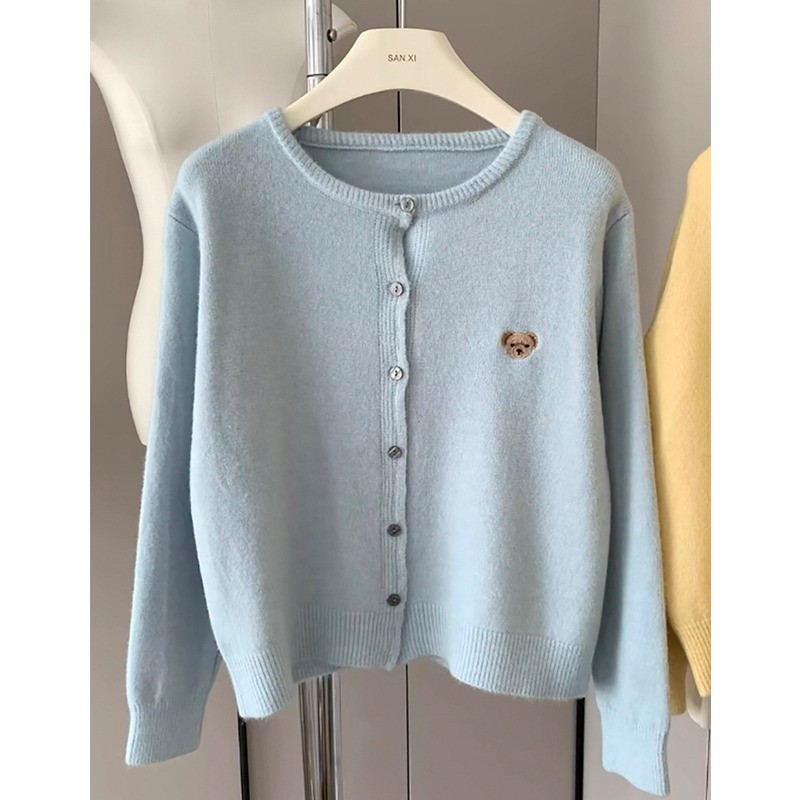 Jual SMALL CUTE BEAR CARDI KOREAN CARDIGAN SWEATHER KOREA SWEATER ...