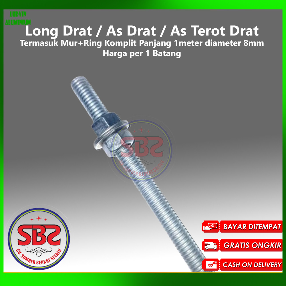 Jual TEROT - Long Drat / As Drat / As Terot Drat + Mur + Ring Komplit ...