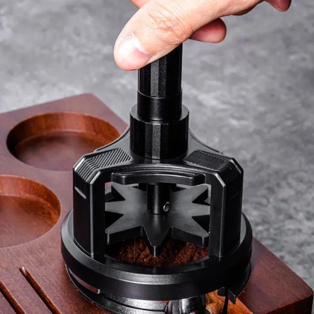 Jual 51/53/58mm Rotary Needle Powder Distributor Magnetic Coffee Tamper ...