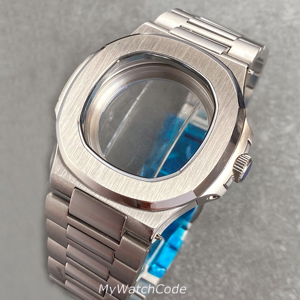 Jual 40mm Square Watch Case Accessories for Nautilus Style Watches for ...