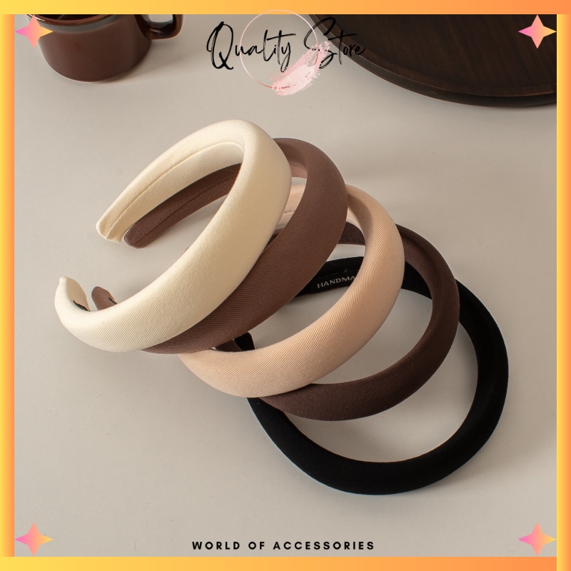 Jual QS - BANDO KAIN POLOS PREMIUM KOREA 3 CM / HEADBAND KAIN POLOS ...
