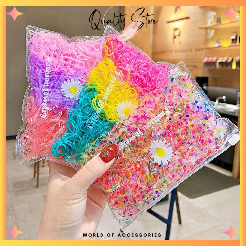 Jual QS - PLUS POUCH - 1000PCS KARET RAMBUT JEPANG ANAK MODEL KOREA ...