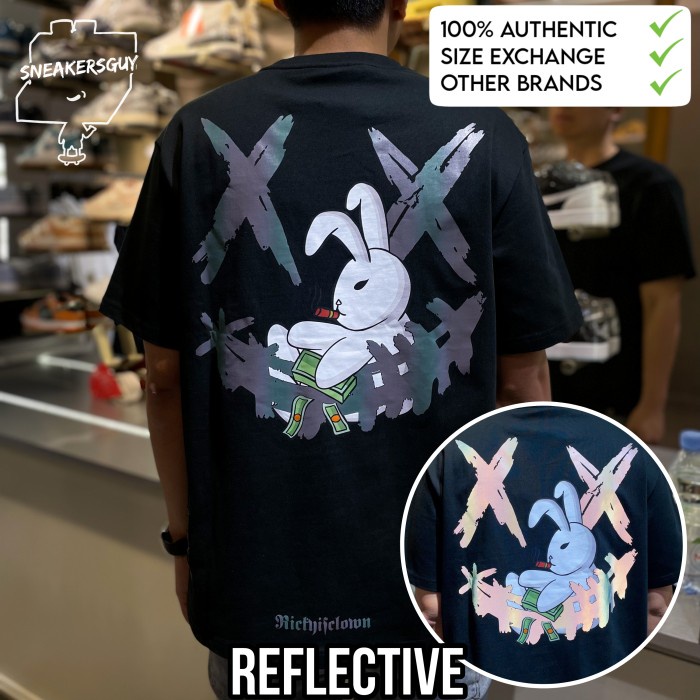 Jual RIC Ricky Is Clown Boss Bunny Reflective Special Edition Black Tee ...