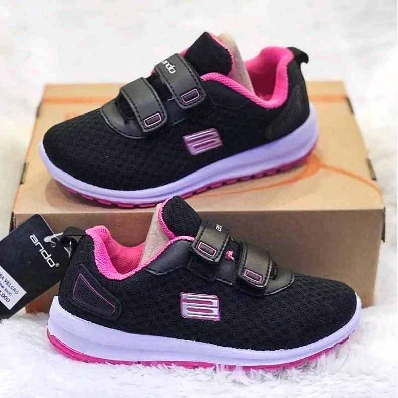 Jual sepatu anak ando Zora Hitam pink/hitam putih/hitam hitam Terbaru ...