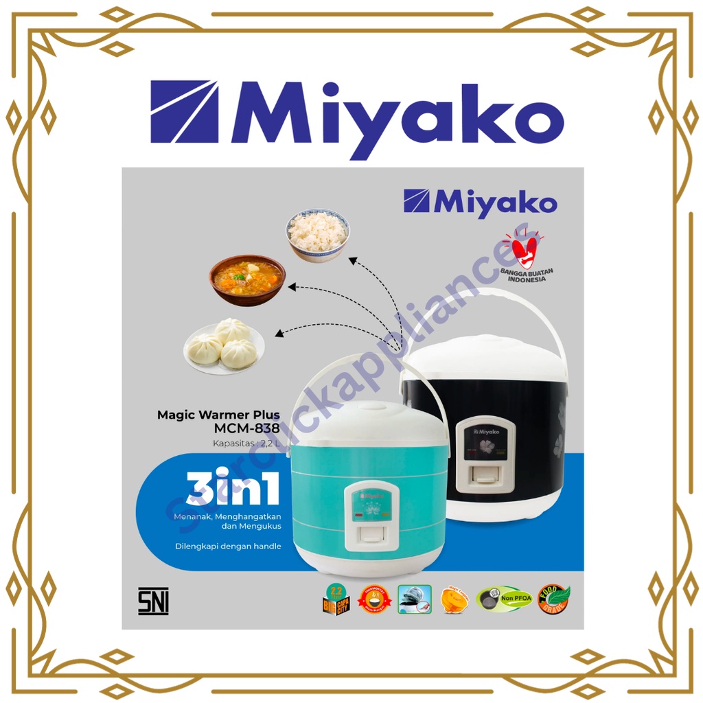 Jual Miyako Rice Cooker / Penanak Nasi / Rice Cooker 3 in 1 MCM-838 ...