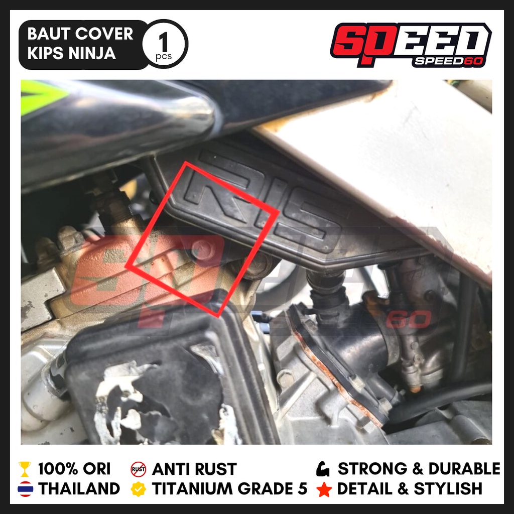 Jual Baut Cover Super Kips Kawasaki Ninja R / RR Baut Titanium Grade 5 ...
