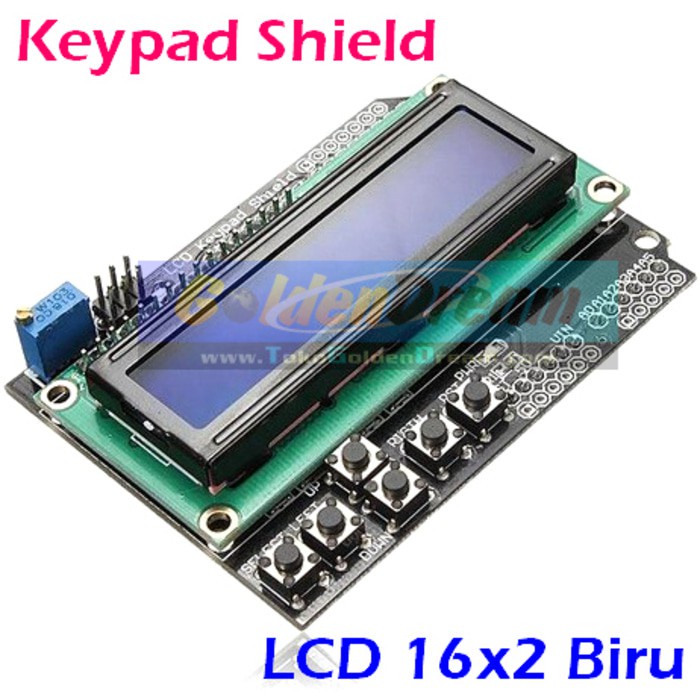 Jual Keypad Shield LCD 16x2 Biru 1602 Blue Display Layar Arduino Raspberry | Shopee Indonesia