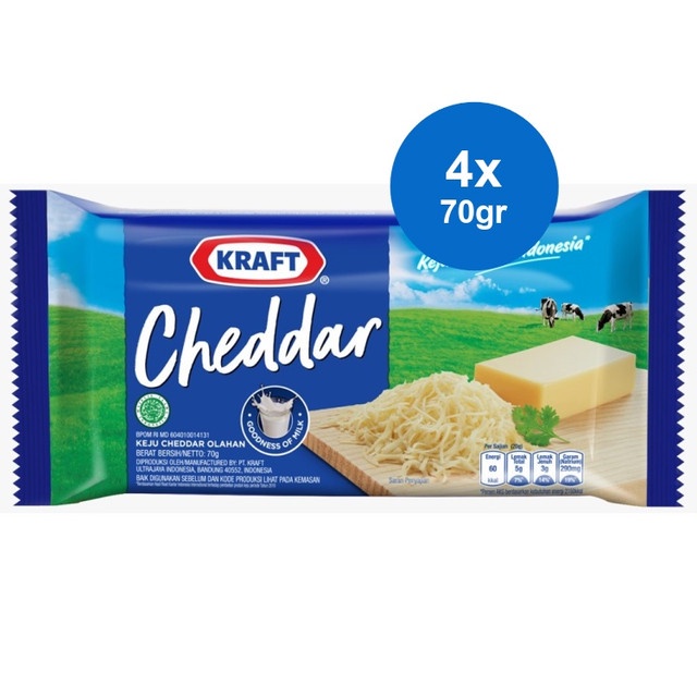 Jual Kraft Keju Cheddar Box 70g, ukuran ekonomis untuk masak kue dan ...
