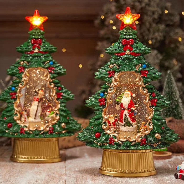 Jual SnowGlobe Putar Kotak Musik Pohon Natal Music Box Kado Christmas ...