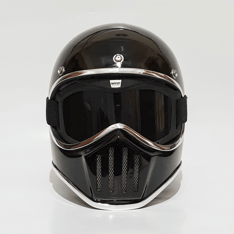 Jual DJ46F Helm Cakil Helm Retro M30 Bandit Mini moto Custom full face ...